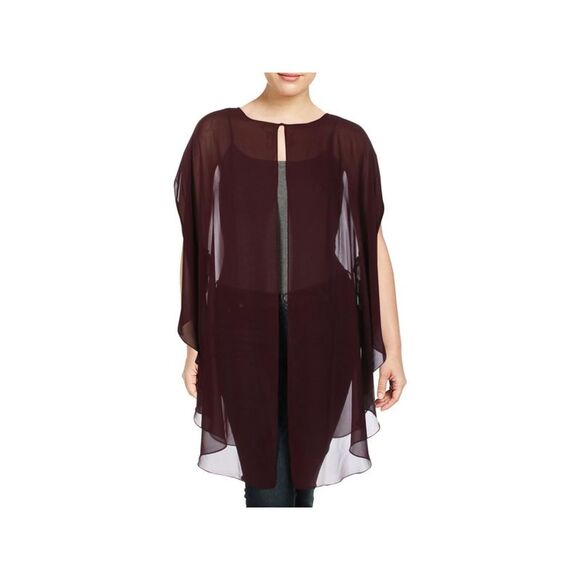 SLNY | Jackets & Coats | Nwt Slny Womens Burgundy Sheer Long Sleeve ...